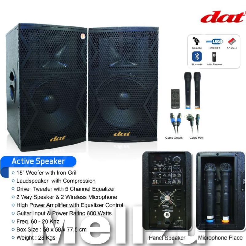 Jual Speaker Aktif Dat F 15 Original Active DAT F15 15 inch Bluetooth ...