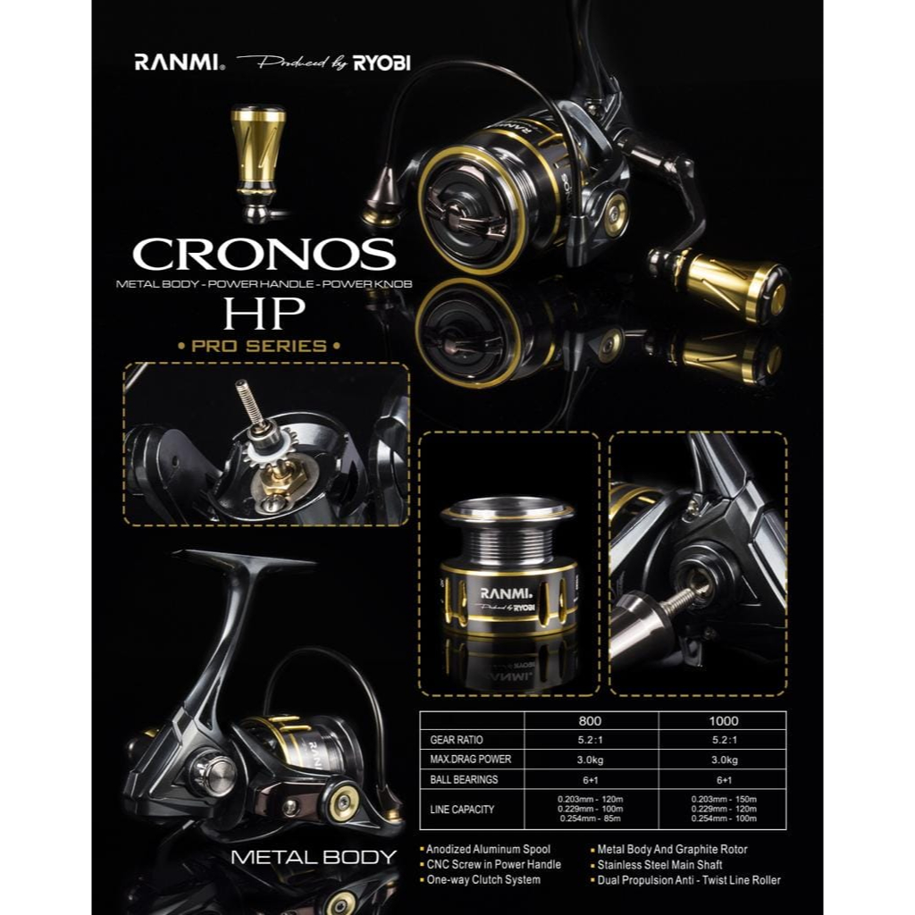 Jual Reel SPINNING RYOBI RANMI CRONOS HP (METAL BODY) | Shopee Indonesia