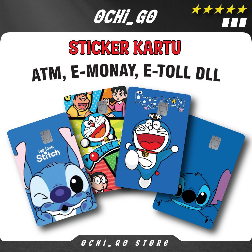 Jual Stiker Sticker Kartu Atm Garskin Skin Card Atm Kartun Doraemon ...