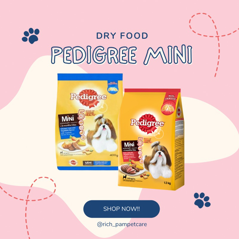 Jual PEDIGREE MINI 1,3kg makanan anjing ras mini | Shopee Indonesia