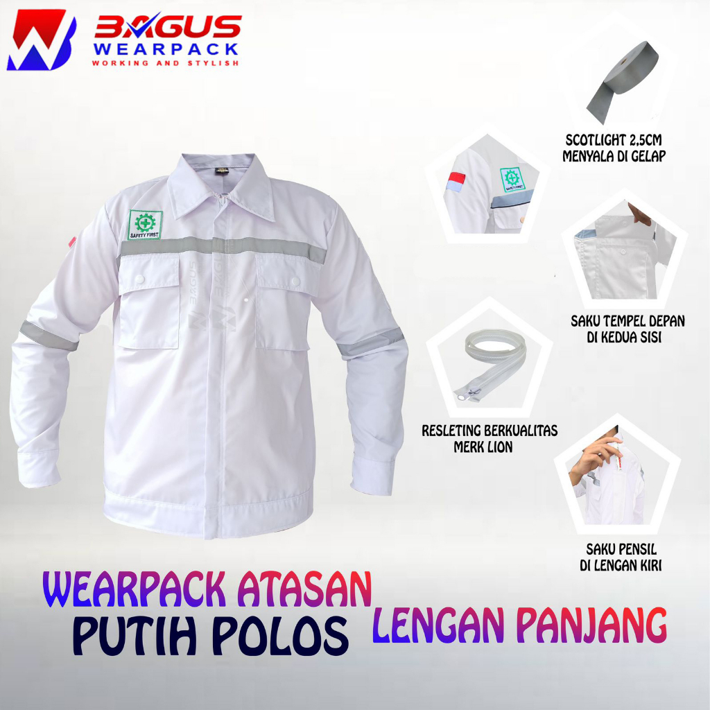 Jual WEARPACK SAFETY / KEMEJA SAFETY / BAJU SAFETY LENGAN PANJANG ...