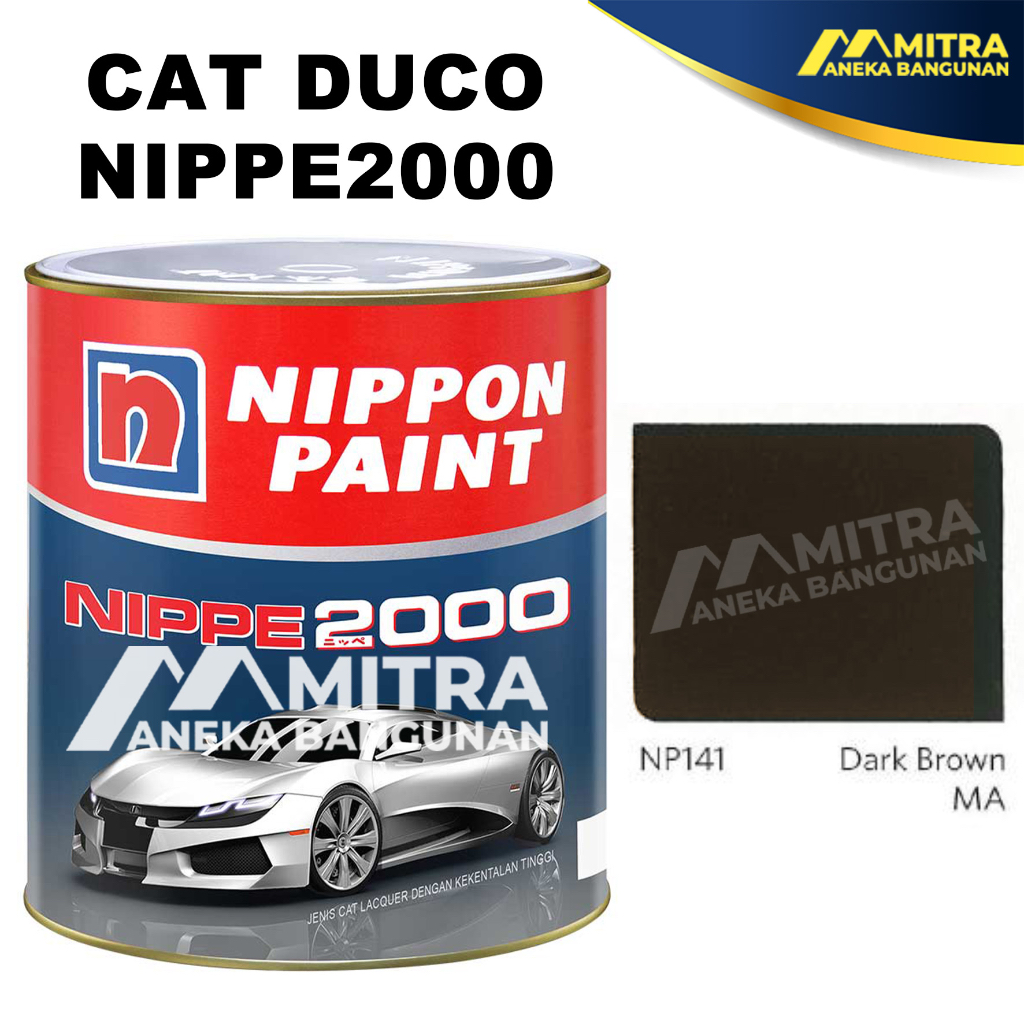 Jual [TINTING] CAT DUCO NIPPE 2000 1 LITER NP141 DARK BROWN MA/ CAT MOBIL CAT KAYU CAT BESI ...