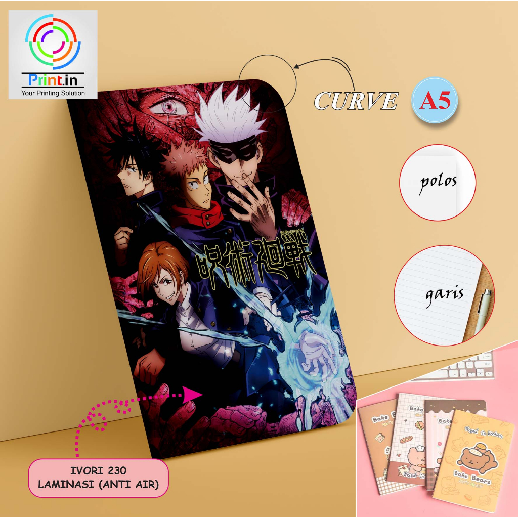 Jual Notebook/Pocket Note Motif Anime Jujutsu Kaisen Softcover,Buku ...