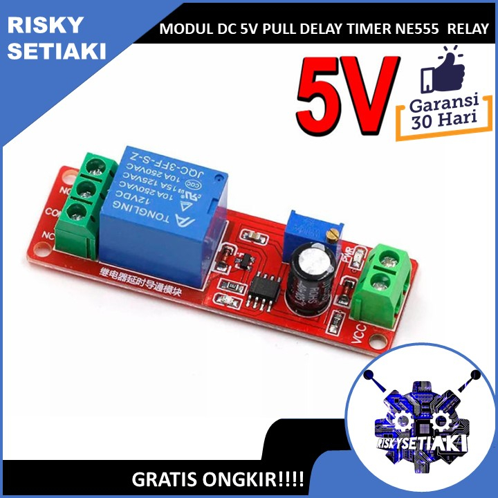 Jual MODUL DC 5V PULL DELAY TIMER NE555 SWITCH RELAY ADJUSTABLE MODULE ...
