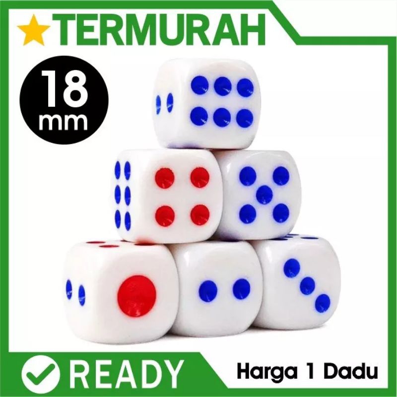 Jual dadu ukuran 18mmcocok untuk permainan monopoli atau permainan ...