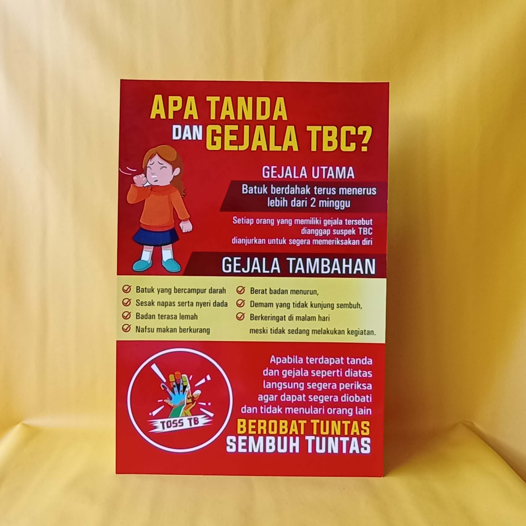 Jual Poster Penyakit | Poster Apa Tanda dan Gejala TBC | Poster Tuberkulosis | Poster Kesehatan ...
