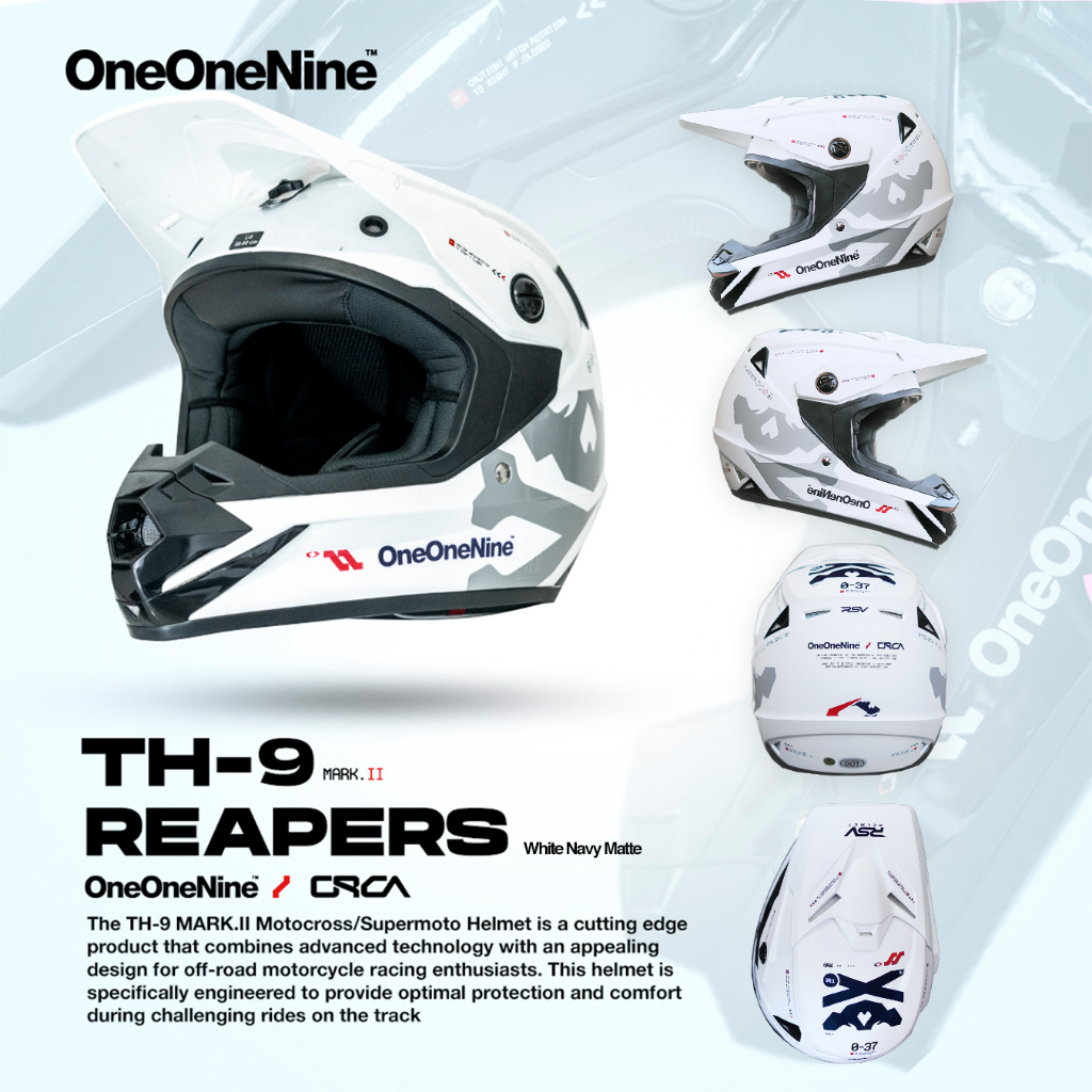 Jual KSR ONEONENINE - HELM ONEONENINE TH9 MARK II - WHITE NAVY MATTE ...