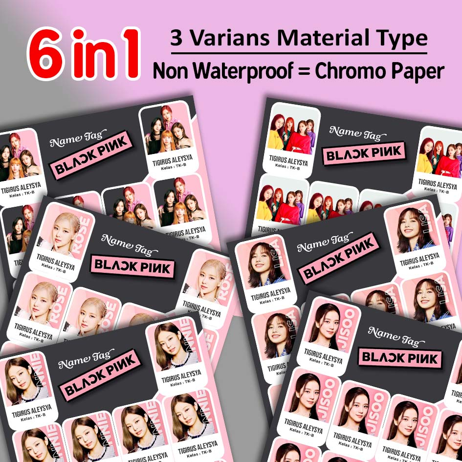 Jual STIKER NAMA STICKER LABEL BLACKPINK STAMPS NAME CUSTOM NAMA ANAK ...