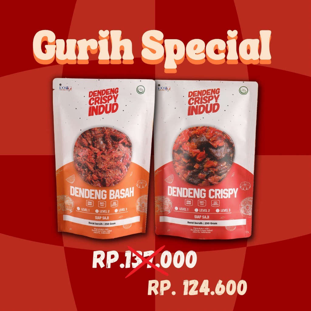 Jual Gurih Special Isi 2 - Dendeng Crispy + Dendeng Basah 125gr ...