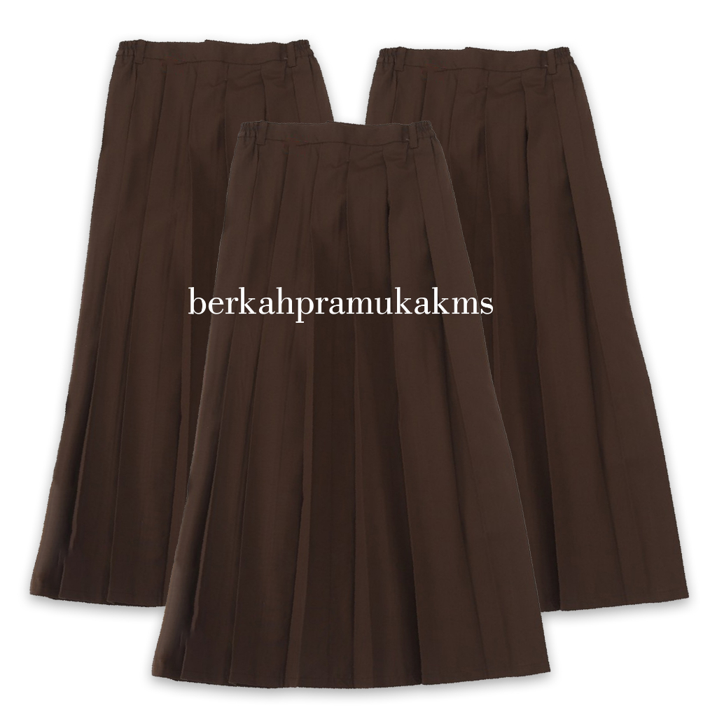 Jual Seragam Sekolah Rok Rempel Pramuka coklat Panjang Smp Sma penggalang Penegak Putri | Shopee ...