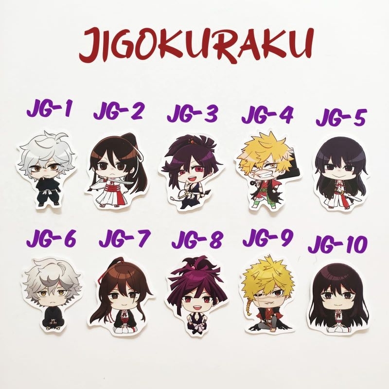 Jual Sticker Anime Jigokuraku 1 Hell's Paradise Gabimaru Sagiri ...