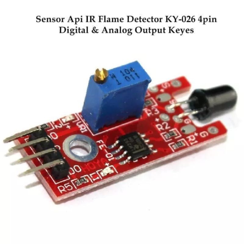 Jual Sensor Api IR Flame Detector KY-026 4pin Digital & Analog Output ...