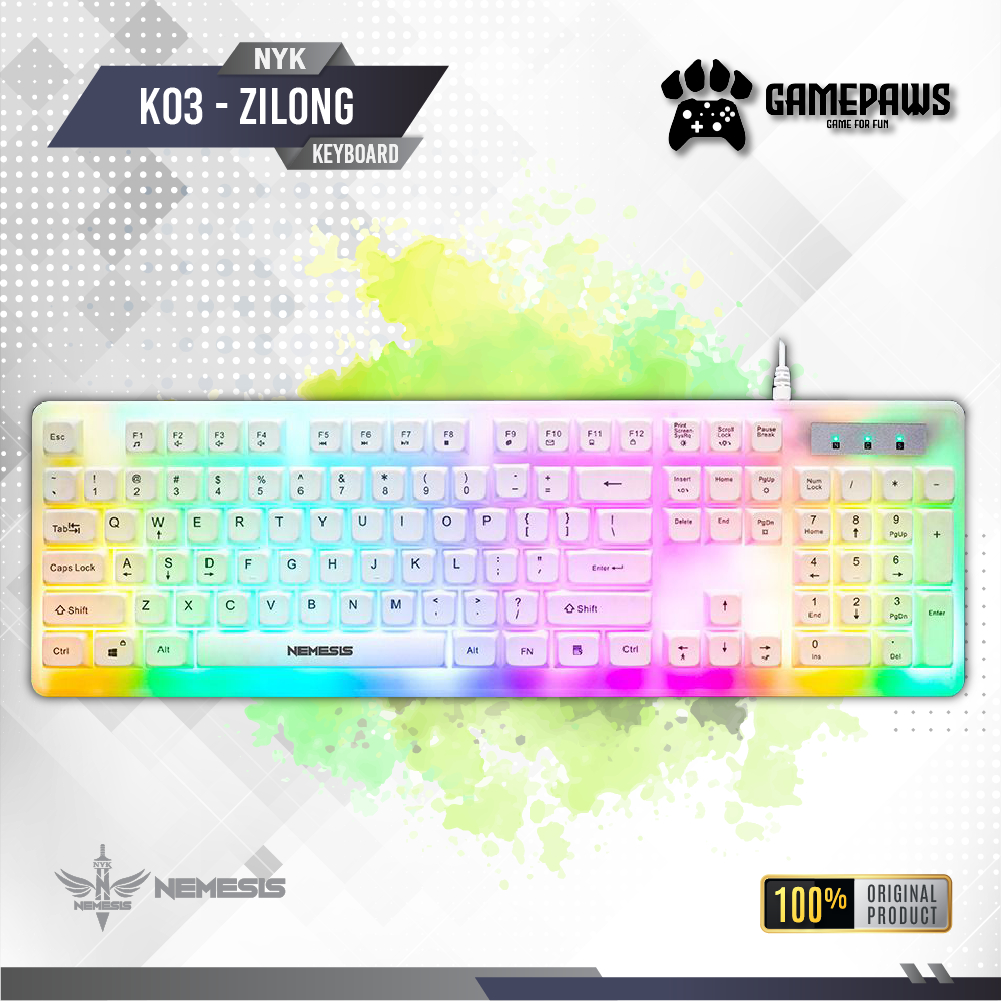Jual NYK Nemesis Zilong K03 / K-03 Fullsize Keyboard Membrane Wired ...