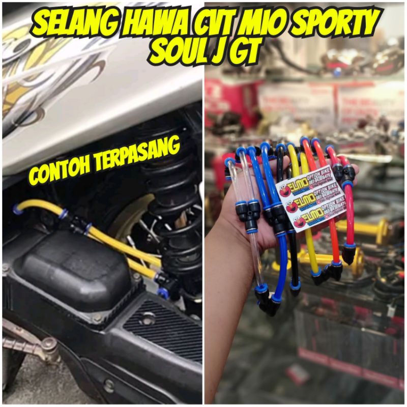 Jual Selang hawa gardan cvt mio sporty soul j gt merah biru hitam ...