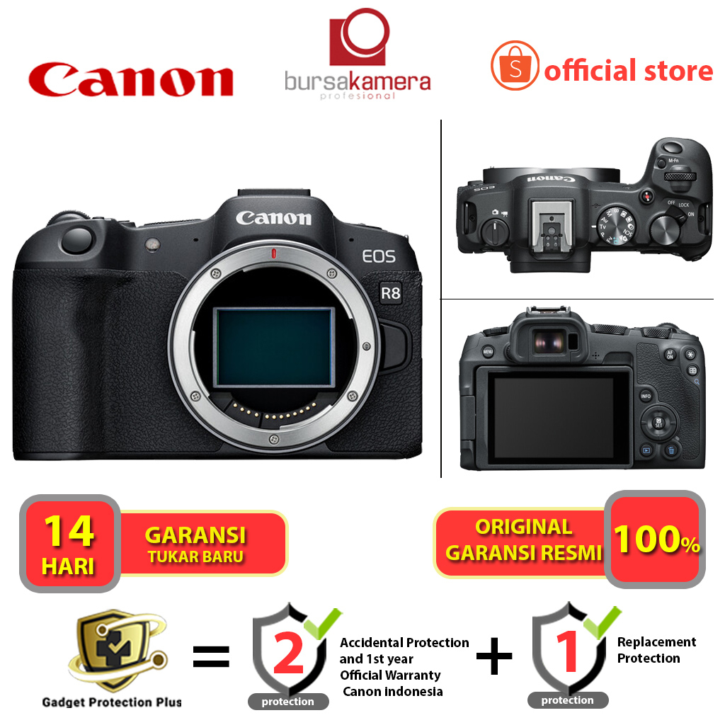 Jual Canon EOS R8 Mirrorless Camera Body Only / Canon EOS R 8 / EOSR 8 | Shopee Indonesia