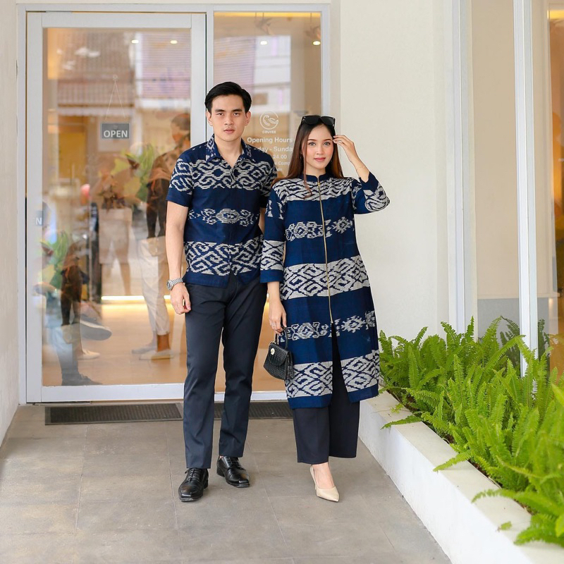 Jual couple tenun baju couple tenun sarimbit etnik trj | Shopee Indonesia
