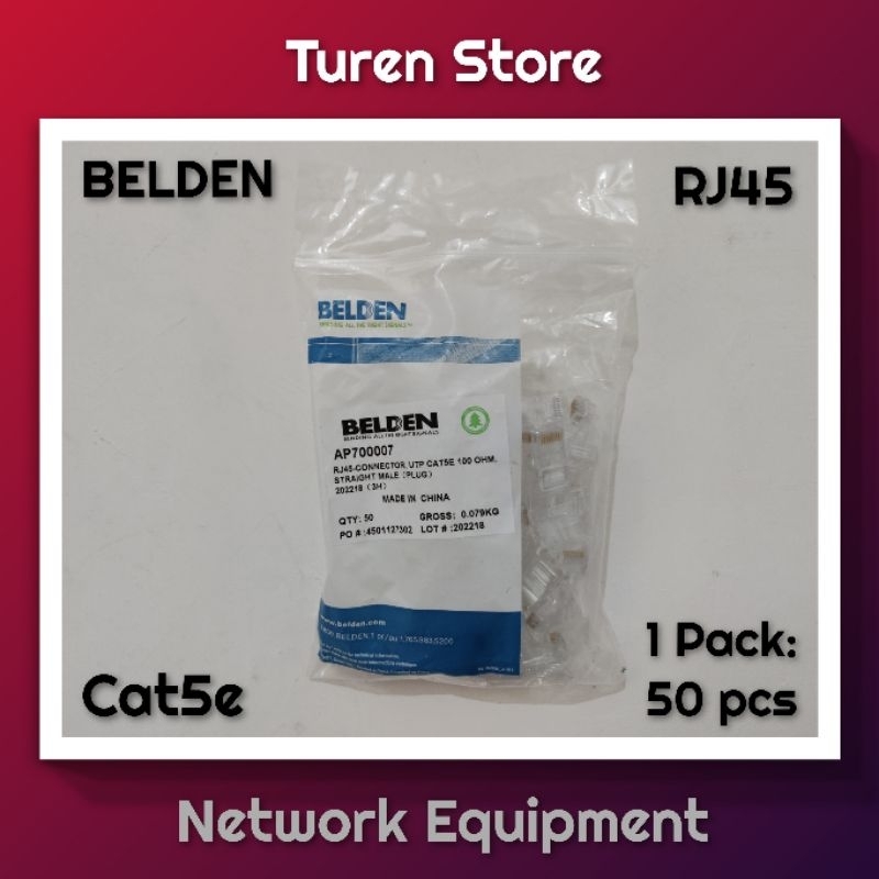 Jual Belden RJ45 Konektor LAN Connector UTP FTP Cat5e Cat 5e | Shopee ...