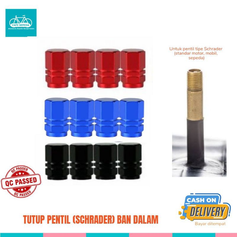 Jual 1PCS TUTUP PENTIL BAN SEPEDA /MOBIL / MOTOR SCHRADER VALVE BAHAN ...