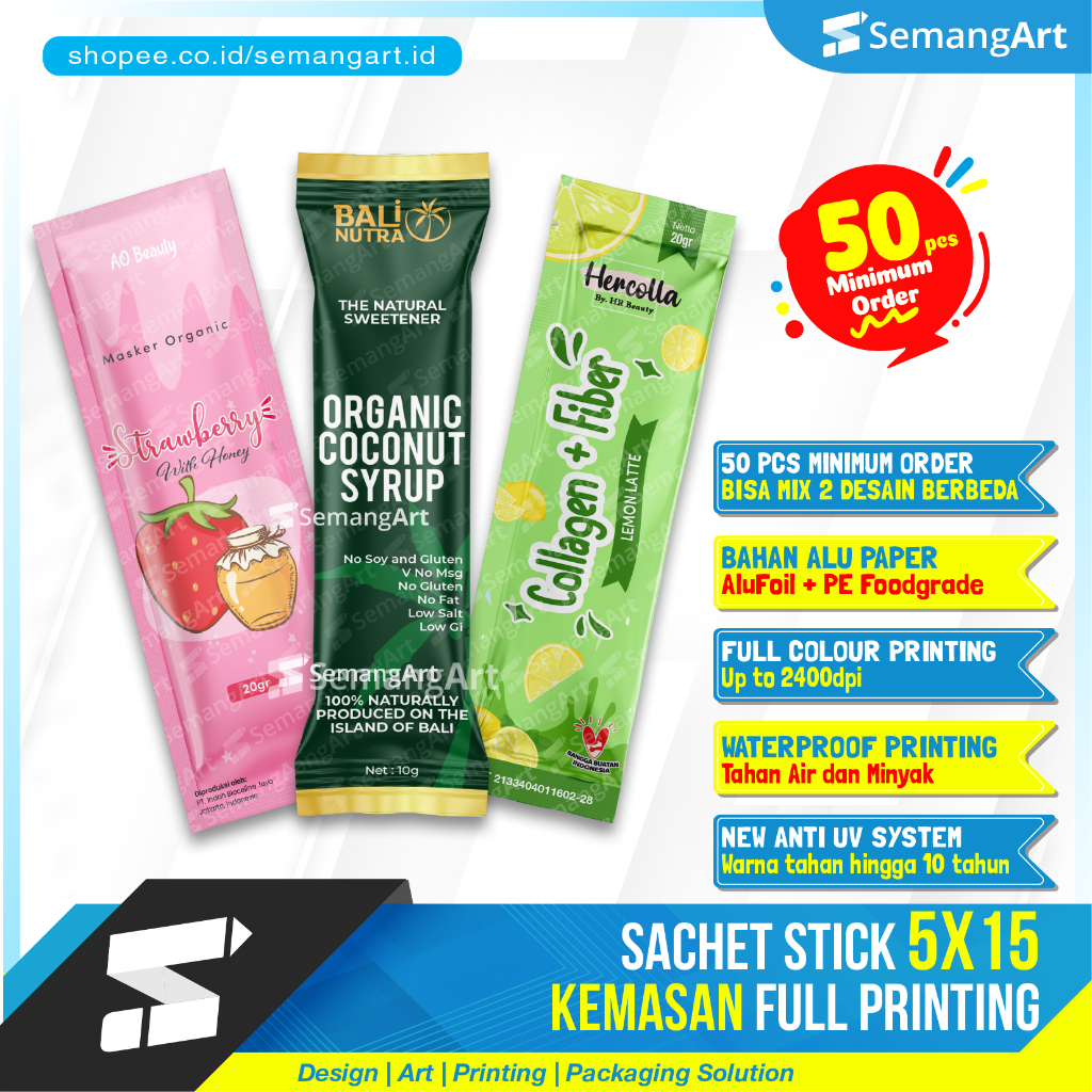 Jual Kemasan Sachet Stick 5x15 Minuman Serbuk Makanan Full Printing ...