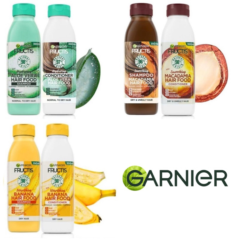 Jual Garnier Fructis Hair Food / Shampoo & Conditioner 350ml | Shopee ...