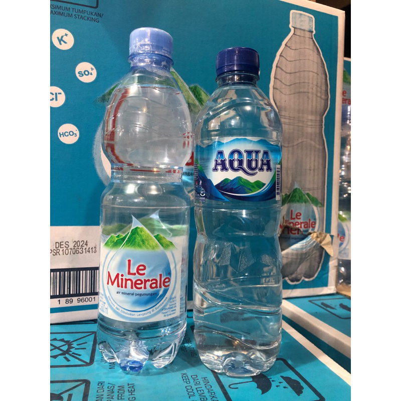 Jual Air Mineral Botol 600 ml Aqua Le Minerale | Shopee Indonesia
