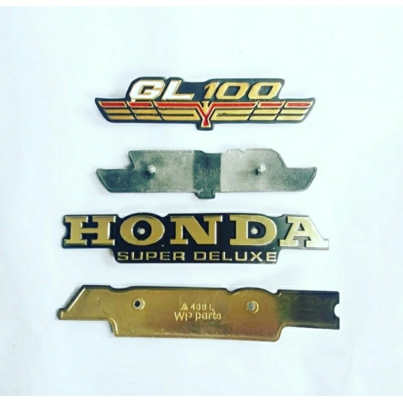 Jual emblem tangki honda gl100 125 logo bok aki honda gl100 | Shopee ...
