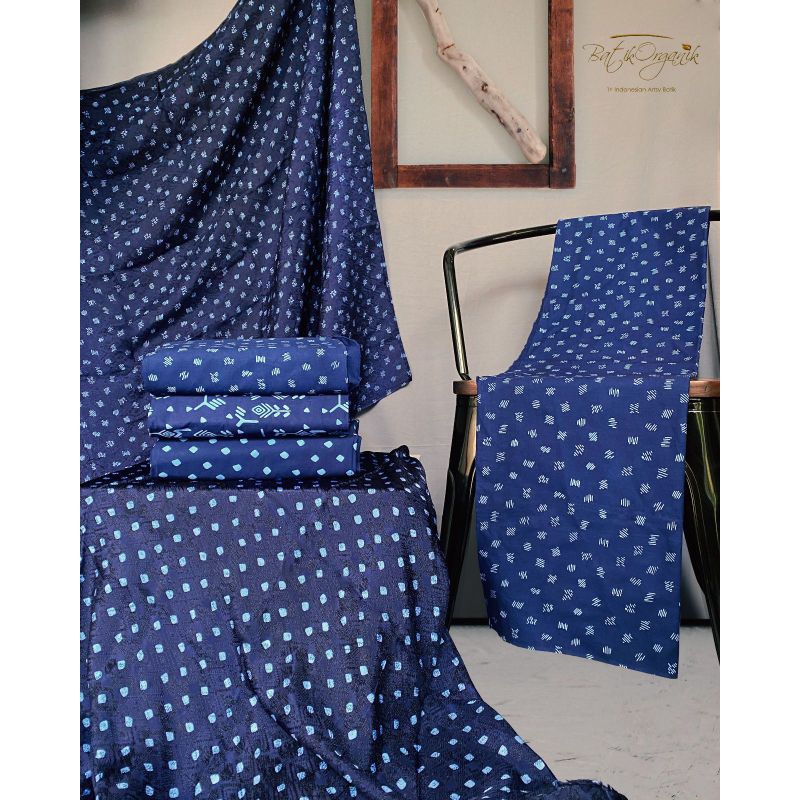 Jual Kain Batik Series Denim (Navy-Baby Blue) | Shopee Indonesia