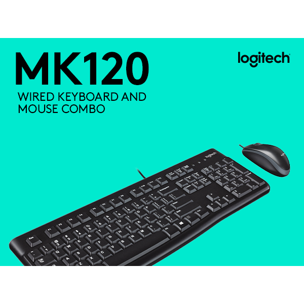 Jual LOGITECH Desktop MK120 MK 120 ORIGINAL RESMI | Shopee Indonesia