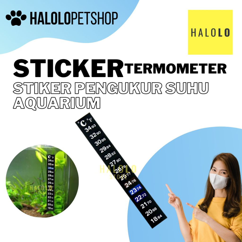 Jual Stiker Sticker Termometer Alat Pengukur Suhu Aquarium Temperature ...