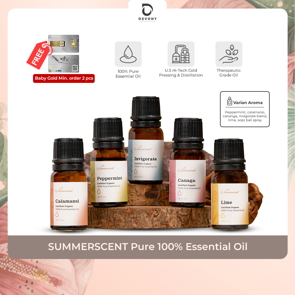 Jual Summerscent Peppermint Pengharum Ruangan Aromaterapi 100% Pure ...