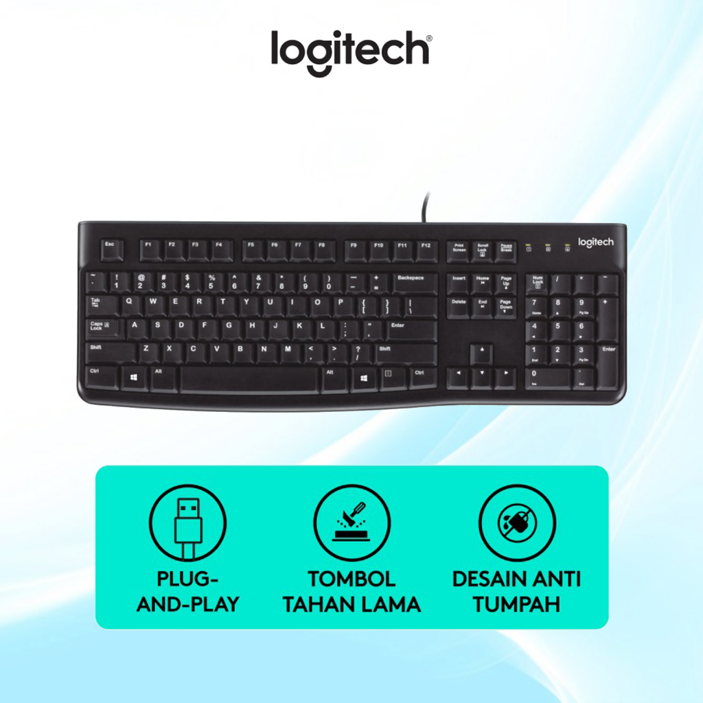 Jual Logitech K120 USB Wired Keyboard - Garansi 3 Tahun | Shopee Indonesia