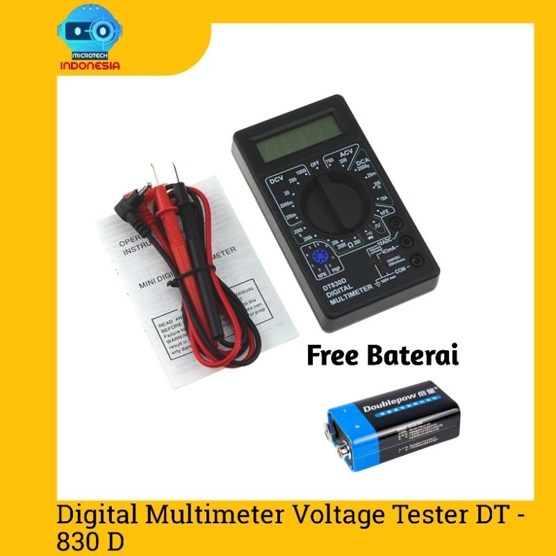 Jual Multimeter Avometer Multitester Digital DT-830B DT830B | Shopee ...
