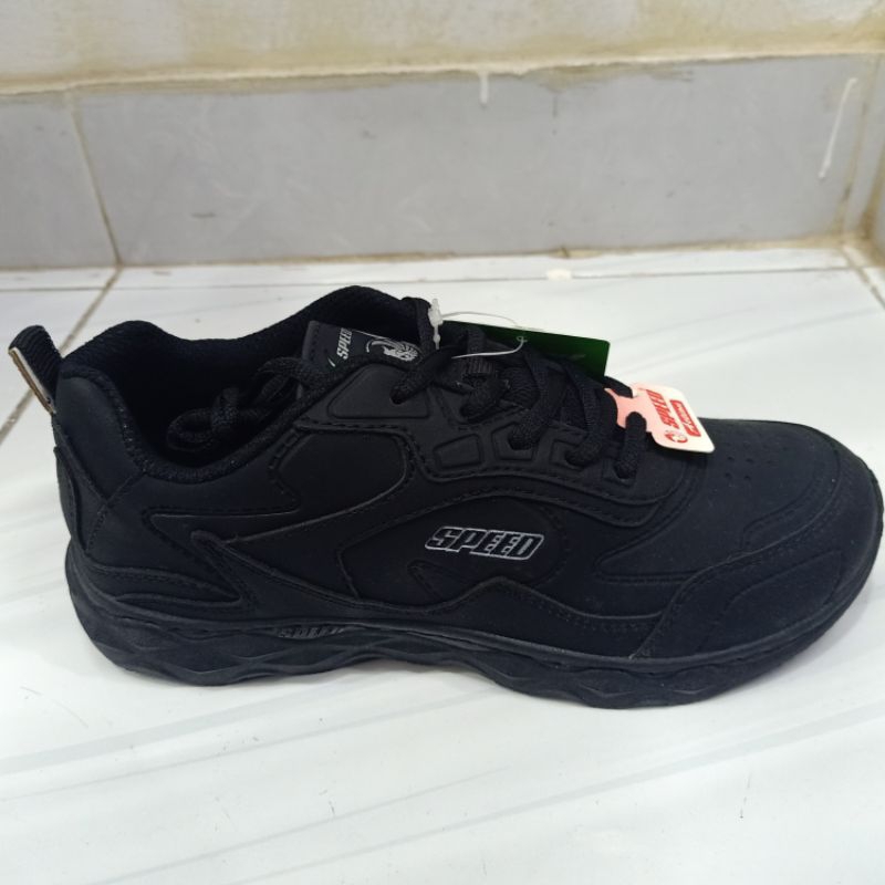 Jual sepatu sekolah terbaru speed SPIRIT SITA hitam polos | Shopee ...
