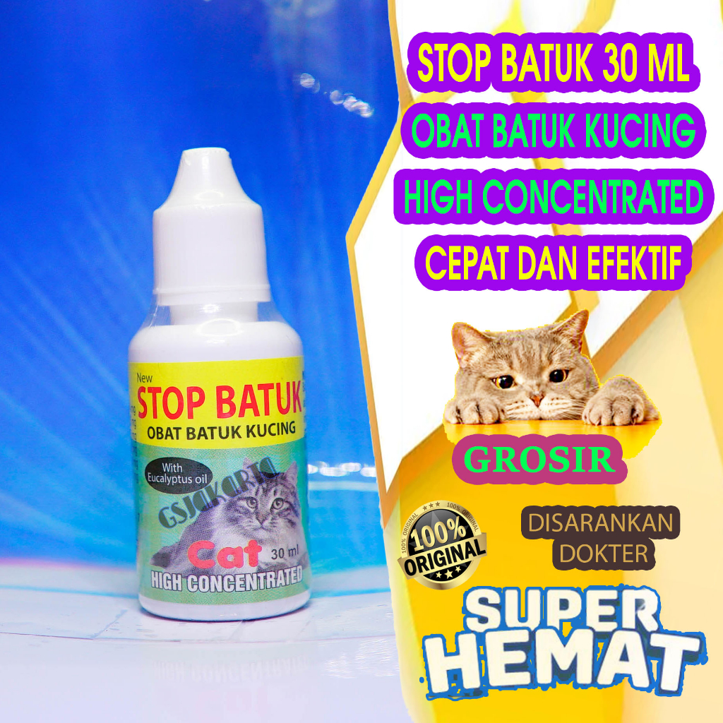 Jual AMPUH OBAT SAKIT BATUK KUCING PILEK SAKIT FLU DEMAM STOP BATUK ...