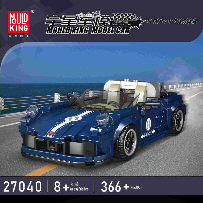 Jual Mould King 27040 Porsche 911 Targa Mainan Mobil Balap Rakitan ...