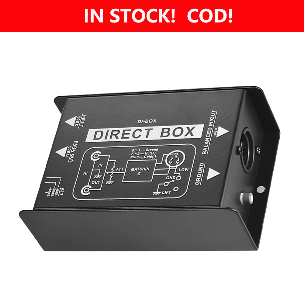 Jual Professional Single Channel Passive DI-Box Converter Direct Injection Audio Box Balanced ...