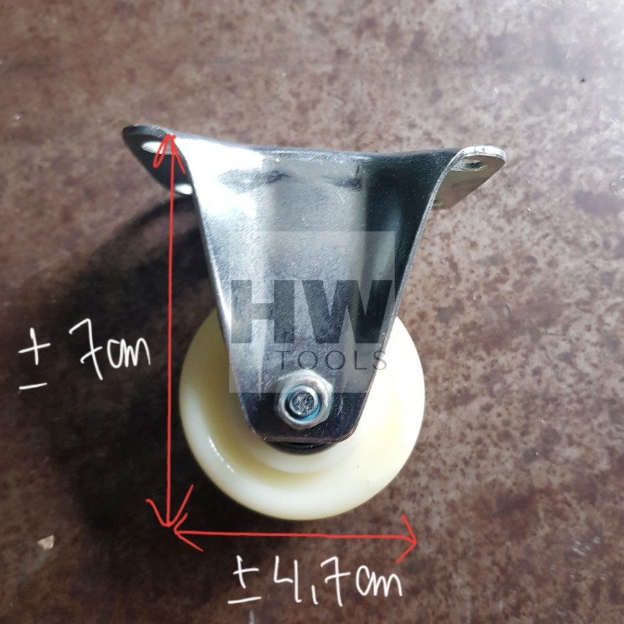 Jual Roda Nylon Gepeng 2 Inch Fixed Rigid Roda Nilon Mati 2" Trolley ...