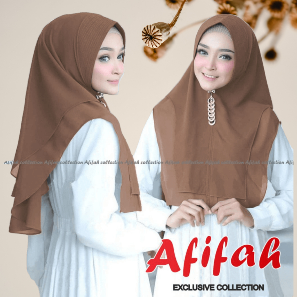 Jual JILBAB INSTAN mini/original Afifah Collection/kerudung instan ...