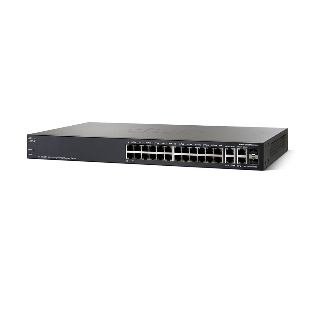 Jual Cisco SG300-28P 28-port Gigabit PoE Managed Switch (SRW2024P-K9 ...
