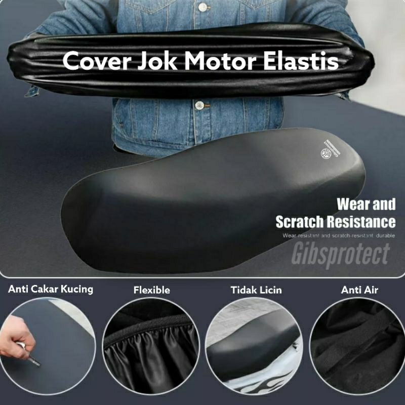 Jual cover jok gibsprotect sarung jok motor anti air bahan elastis ...