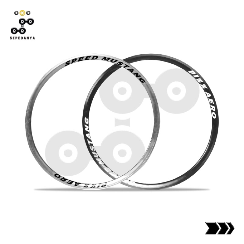 Jual Velg Pizz Aero Speed Mustang Rim Rims 700c 20H 24H 32H 3cm 30mm ...