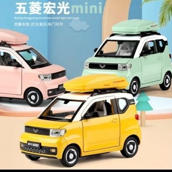 Jual Miniatur Diecase Mobil Wuling Mini EV Body full Metal | Shopee ...