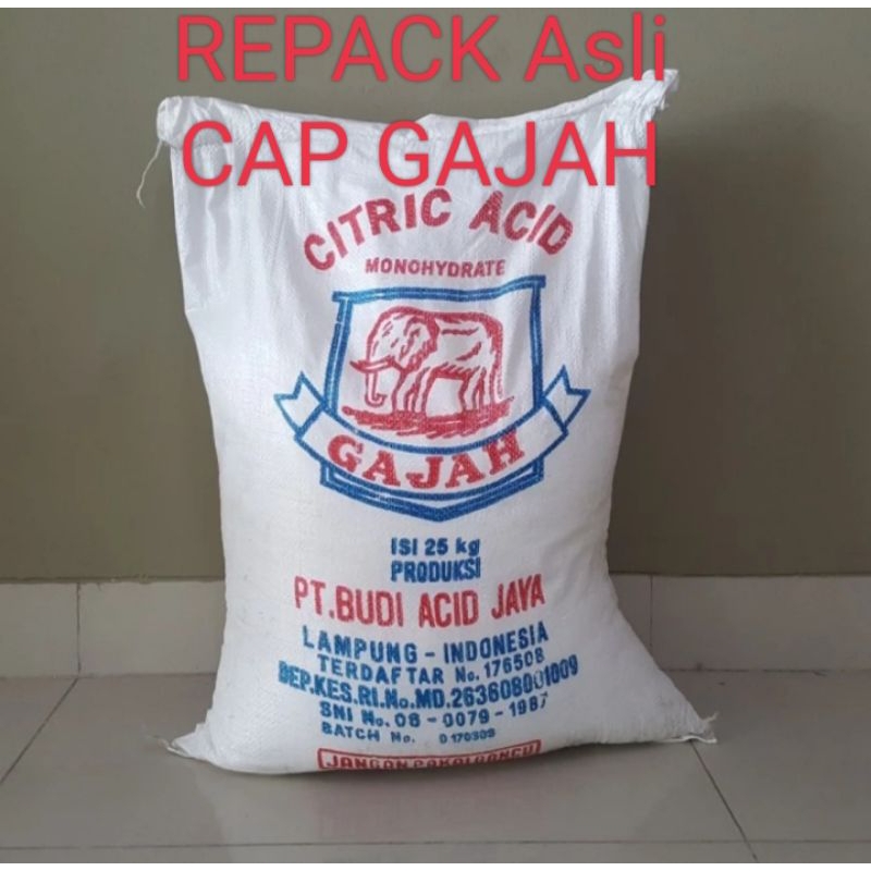 Jual Citric Acid Sitrun Asli Cap Gajah REPACK 500 Gram/ Asam Sitrun ...