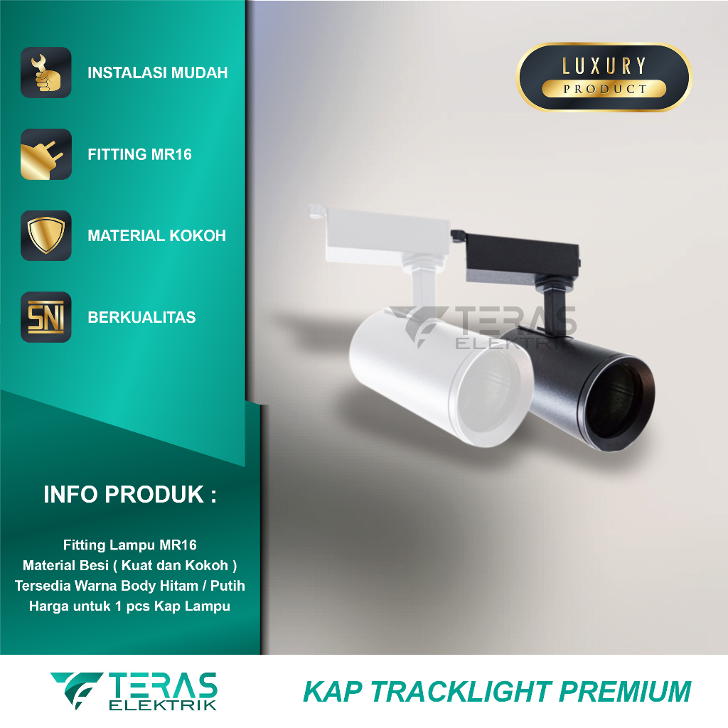Jual Kap lampu sorot rell track rumah lampu premium spotlight fiting ...