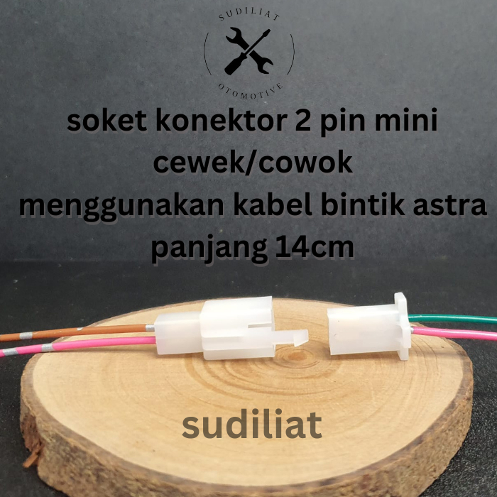 Jual SOKET / SOCKET SAMBUNG KABEL 2 PIN KECIL / MINI + KABEL BINTIK ...