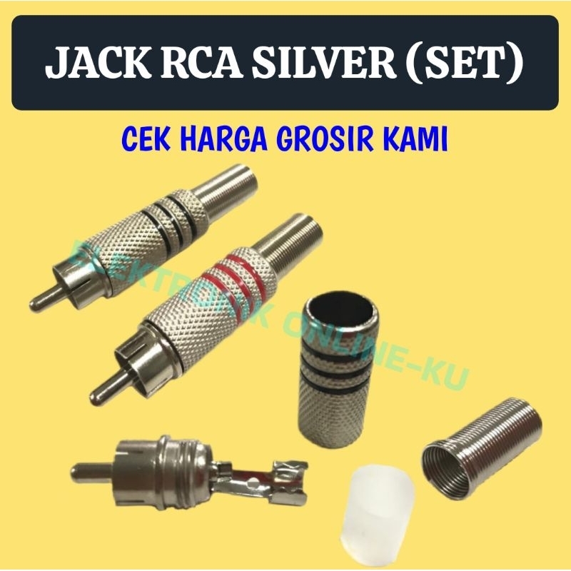 Jual JACK JEK RCA SILVER PUTIH 1SET | Shopee Indonesia