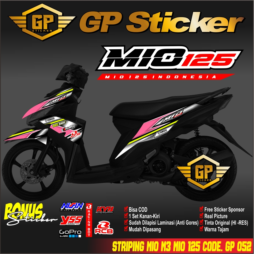 Jual STICKER MIO M3 STRIPING MIO M3 MIO Z MIO 125 STIKER VARIASI LIST ...