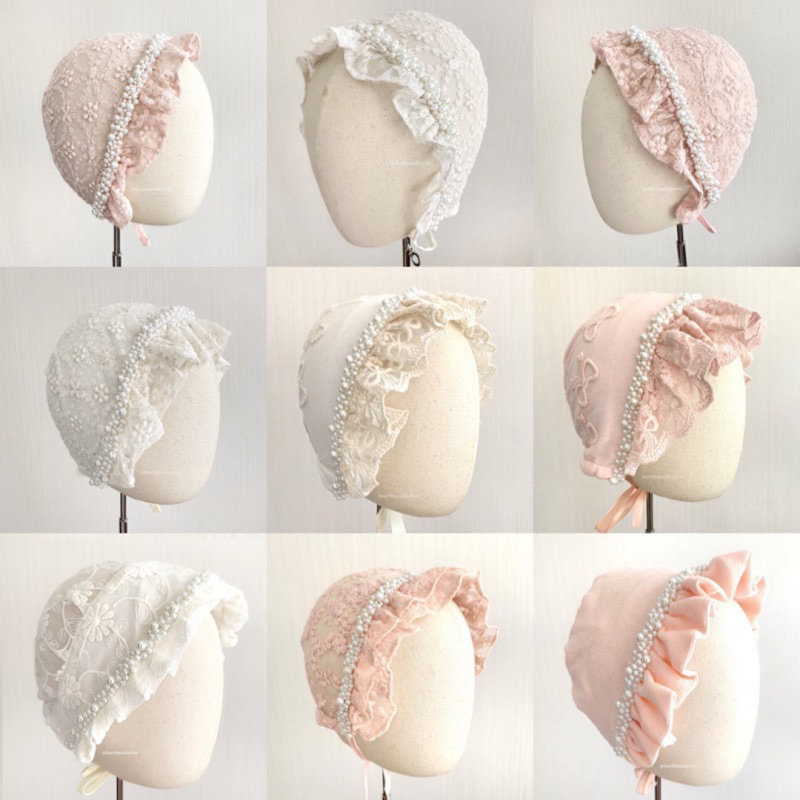 Jual Olivia Bonnet // Topi bayi, topi bayi perempuan, topi newborn ...