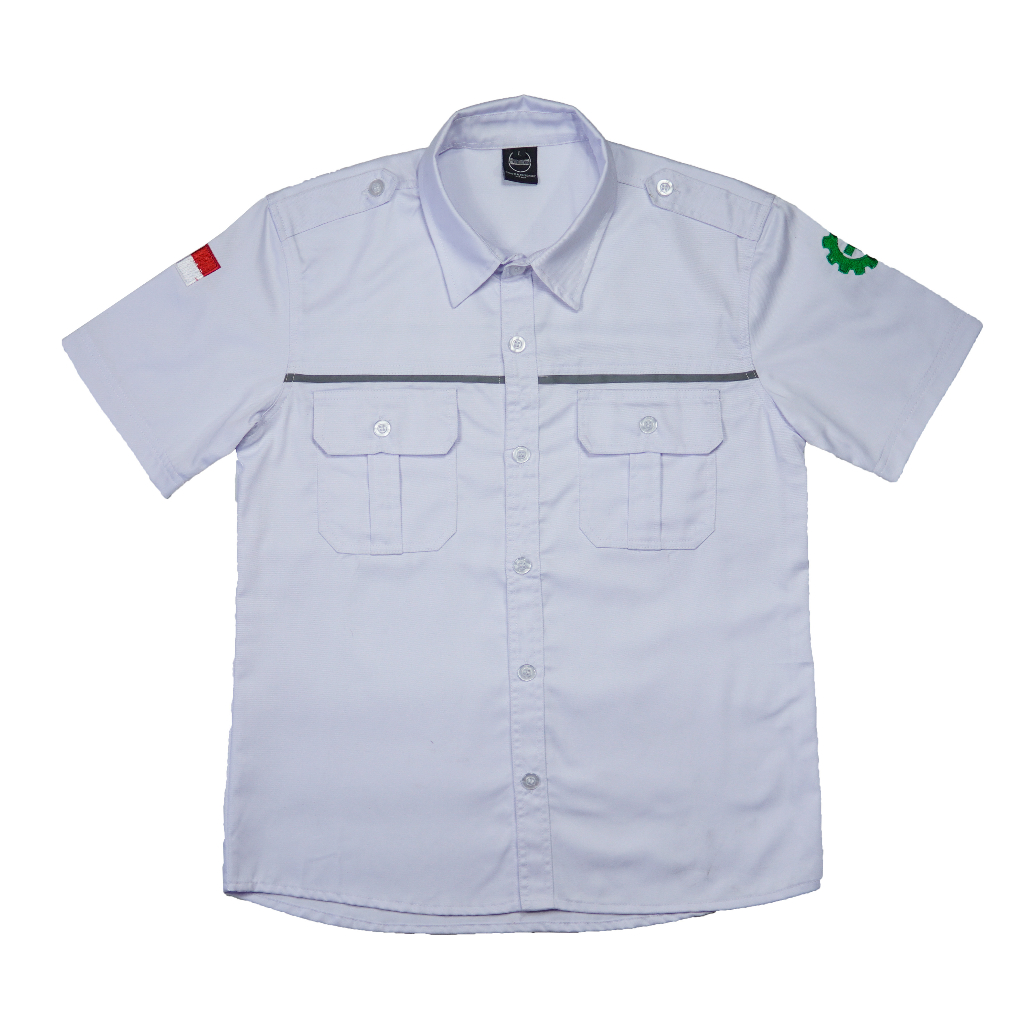 Jual Kemeja PDL Putih Lengan Pendek High Quality | Shopee Indonesia