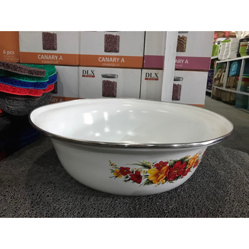 Jual baskom ts enamel putih 40cm | Shopee Indonesia